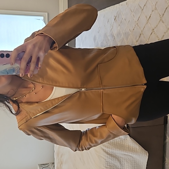 Susan Lazar | Jackets & Coats | Womens Susan Lazar Beige Leather Coat ...